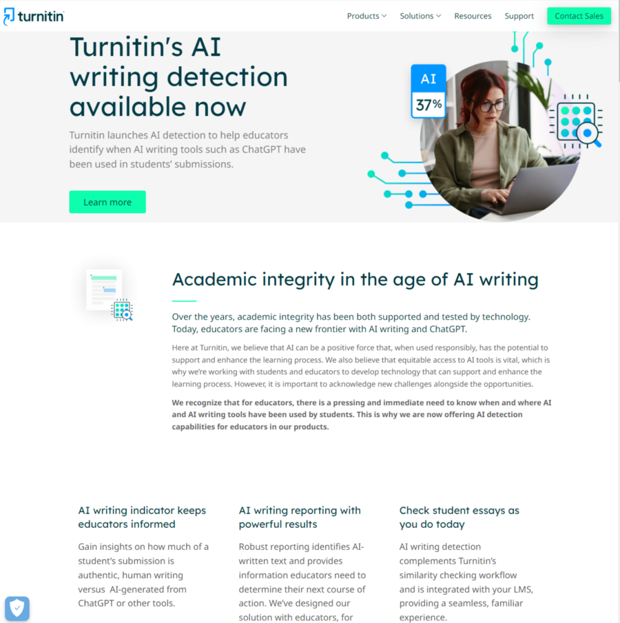 Turnitin Turns On AI Writing Detection Capabilities for Educators and Institutions • Digital Reg ...